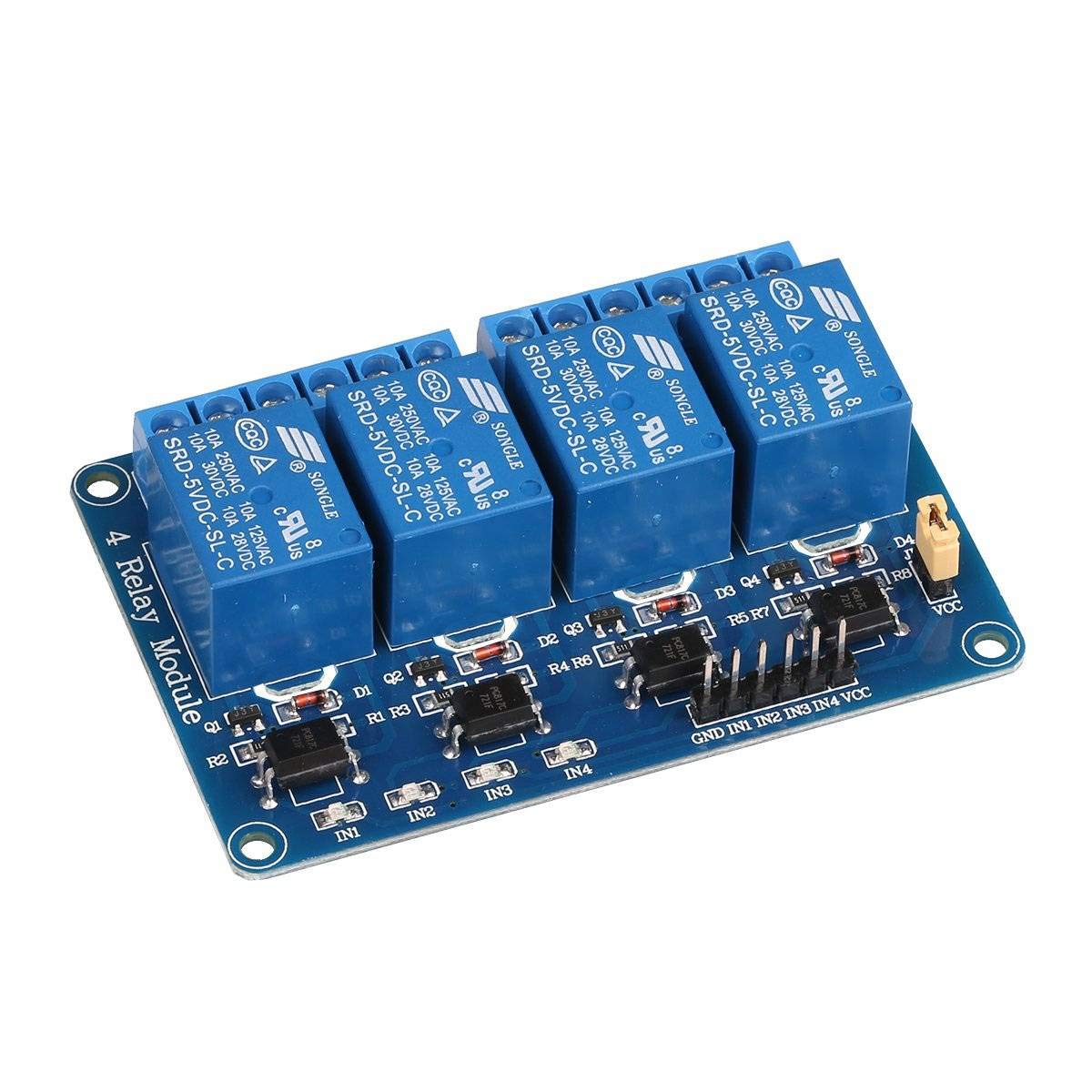 4 Channel 5V Relay Module With Optocoupler Protection – Zambeca 🤖 ...