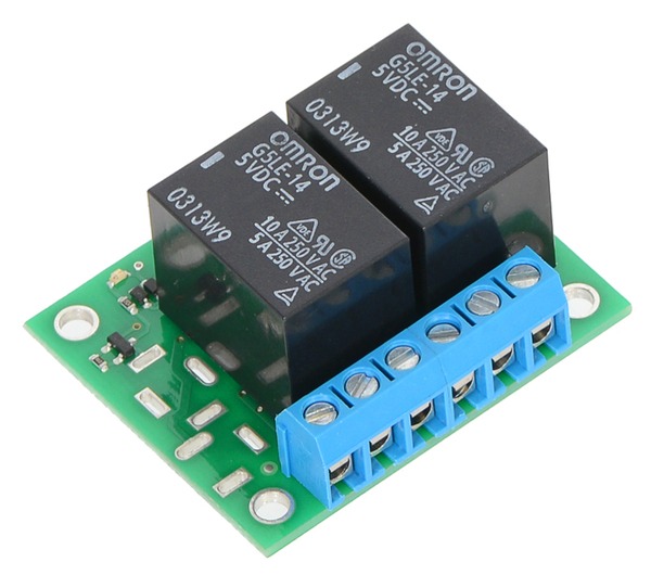 Pololu Basic 2-Channel SPDT Relay Carrier with 5VDC Relays (Assembled ...