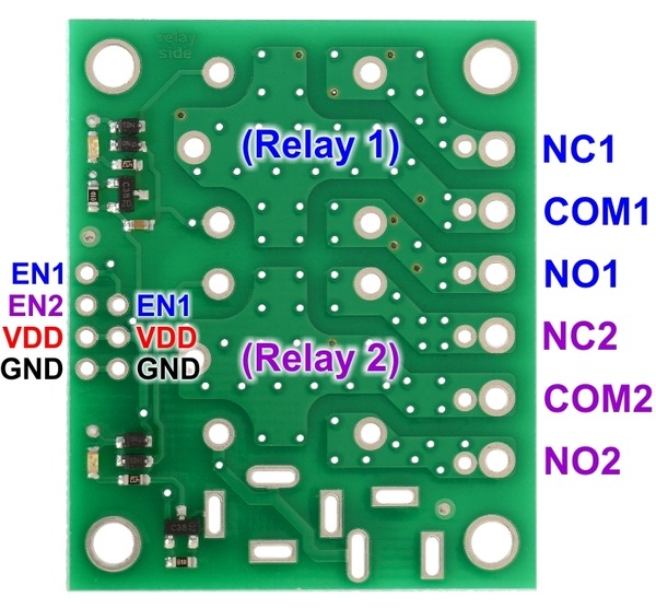 Pololu Basic 2-Channel SPDT Relay Carrier with 5VDC Relays (Assembled ...